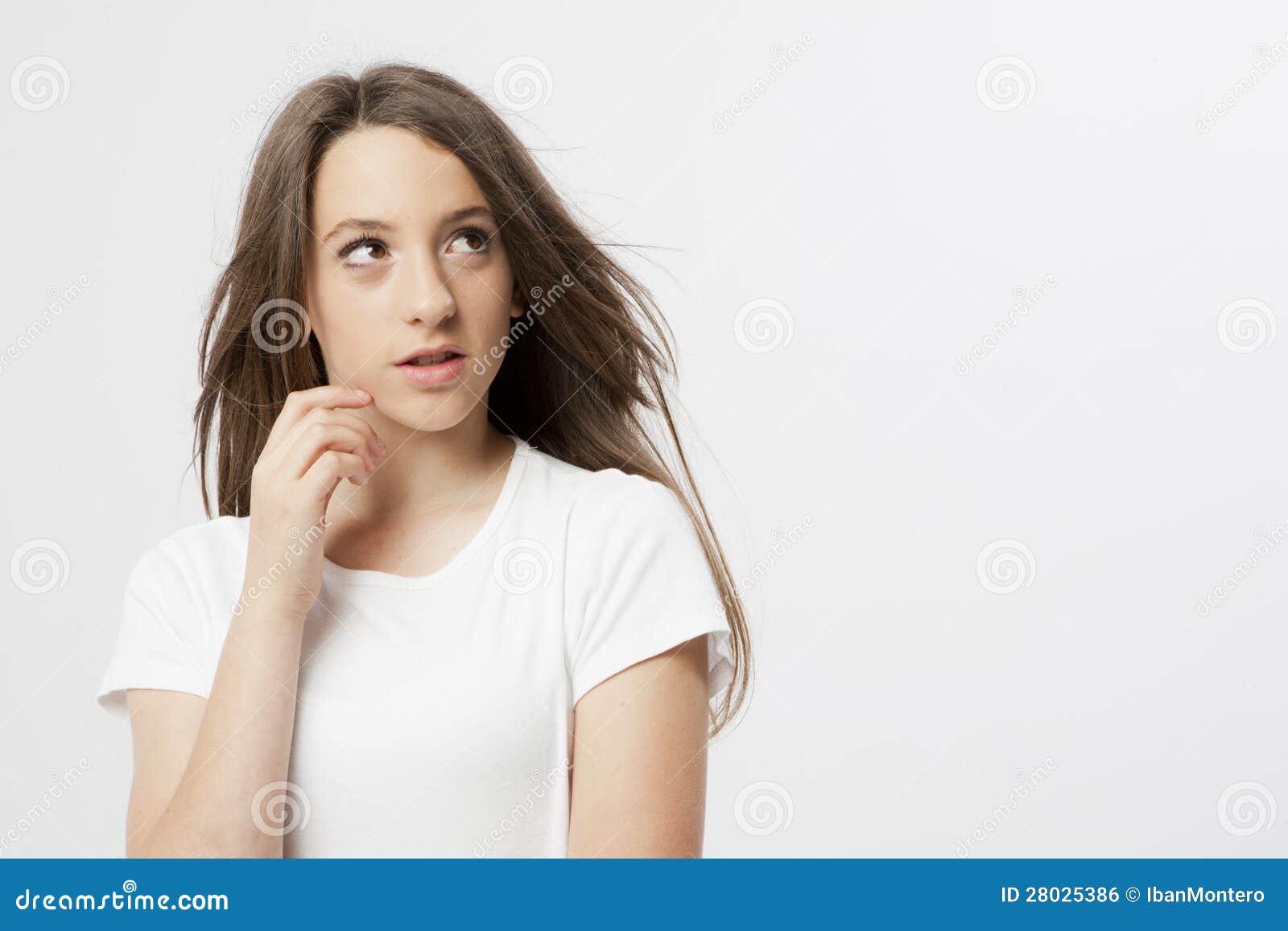Expression of a Real Young Girl Stock Photo - Image of cerebrum ...
