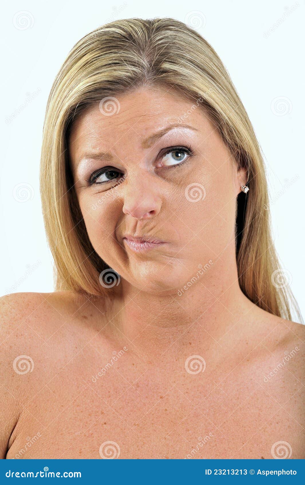 Expression Series - Thinking Stock Image - Image of wonder, facial ...