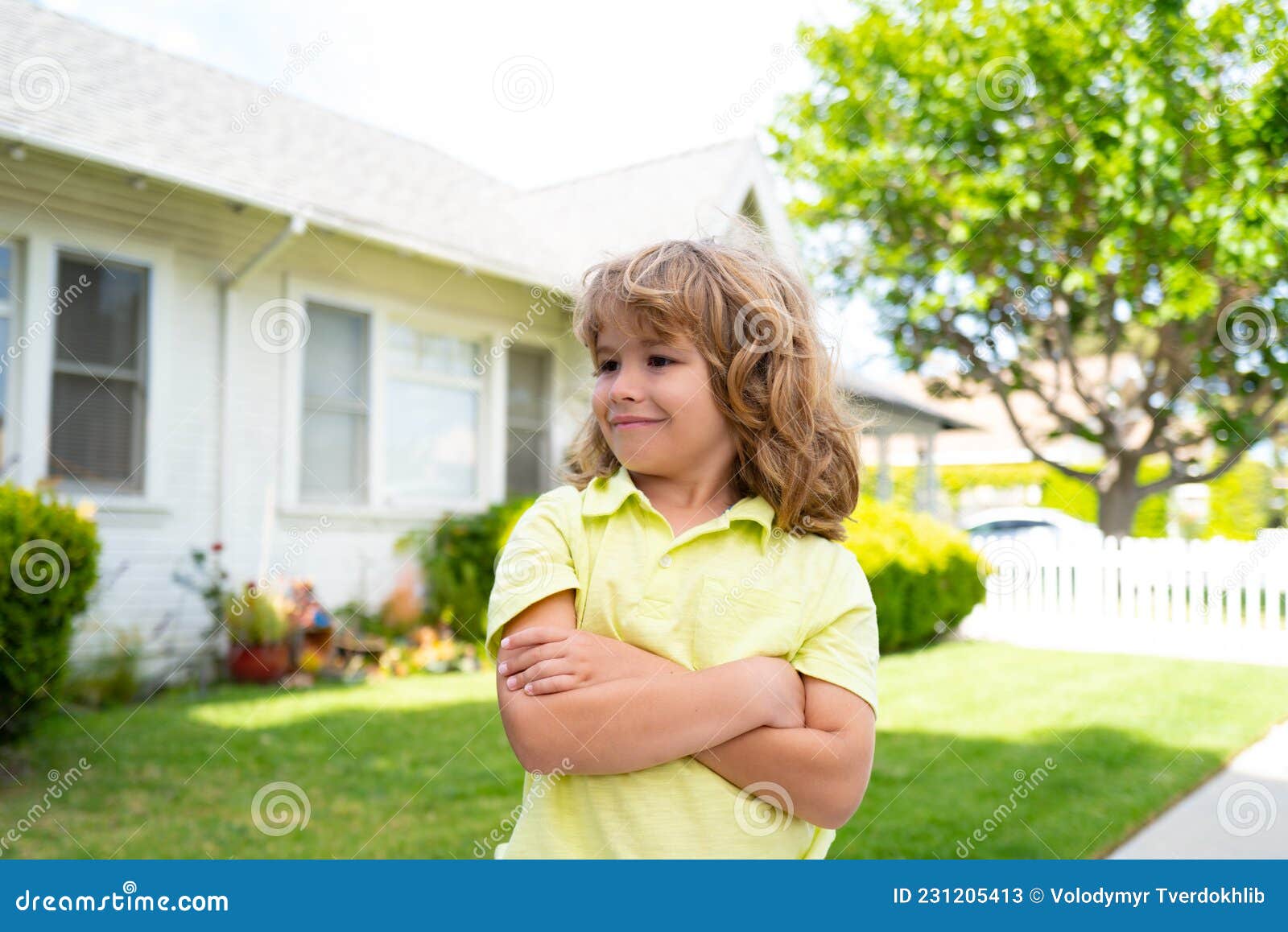 Expression on Smart Face Thinking Serious. Kids Funny Face. Stock Image ...