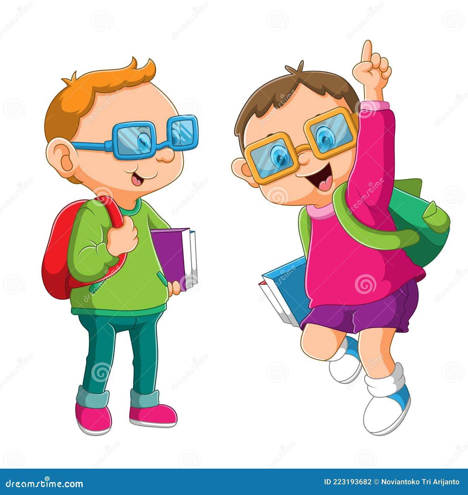 The Expression of the Smart Kids Rise Hand Stock Vector - Illustration ...