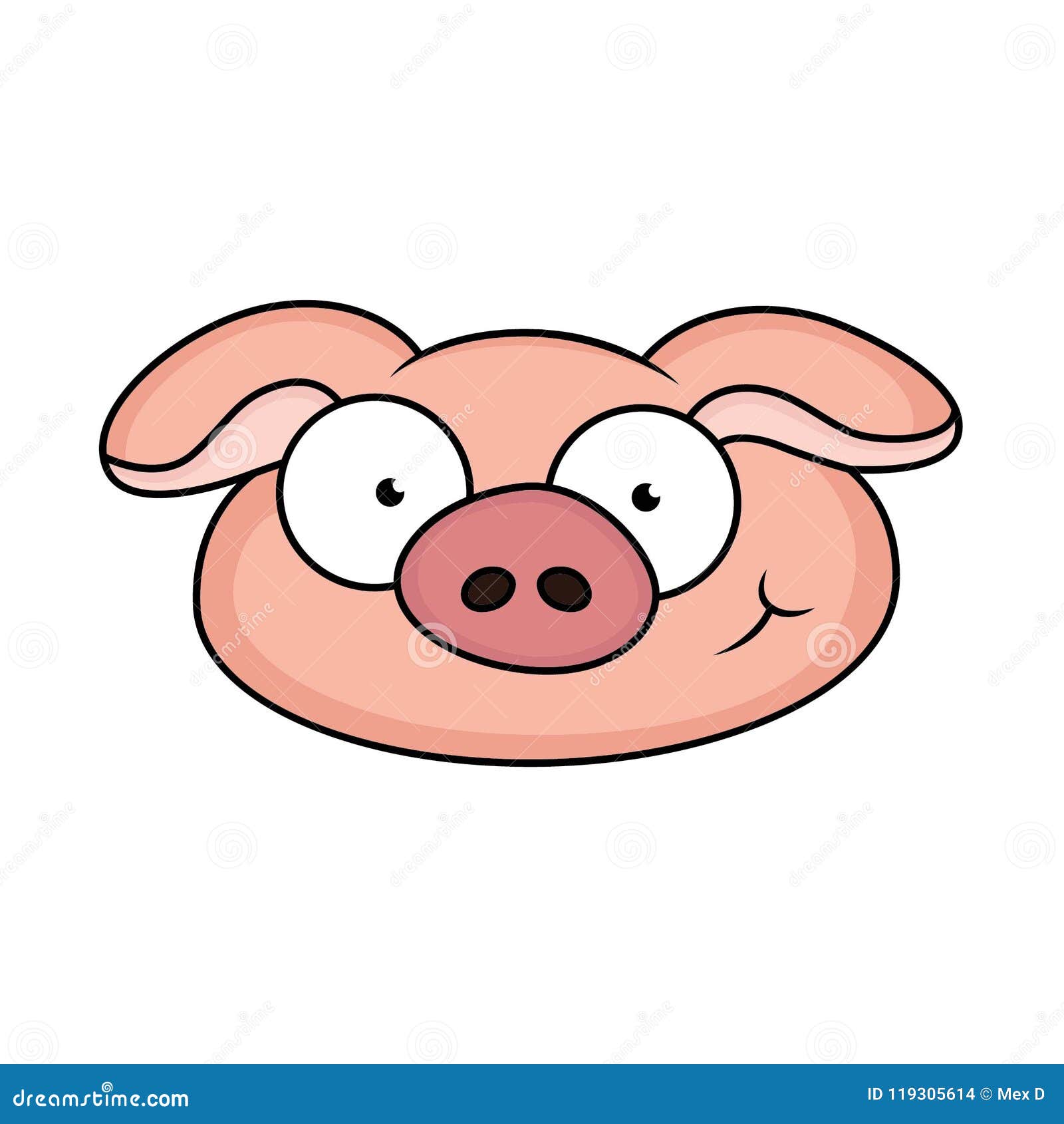 Pig cartoon stock photo. Image of nice, cartoon, smiling - 119305614