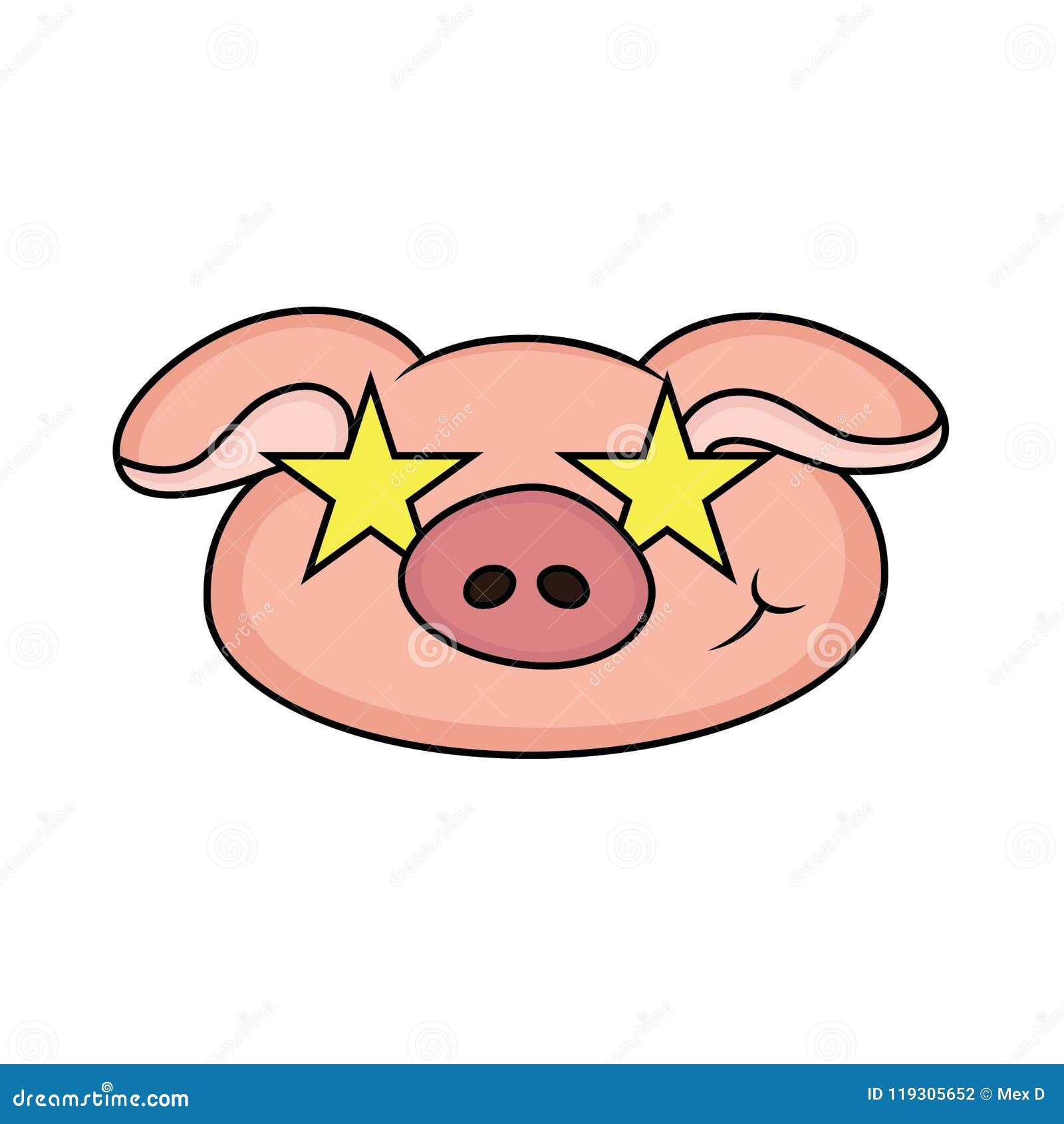 Pig cartoon stock illustration. Illustration of cartoon - 119305652