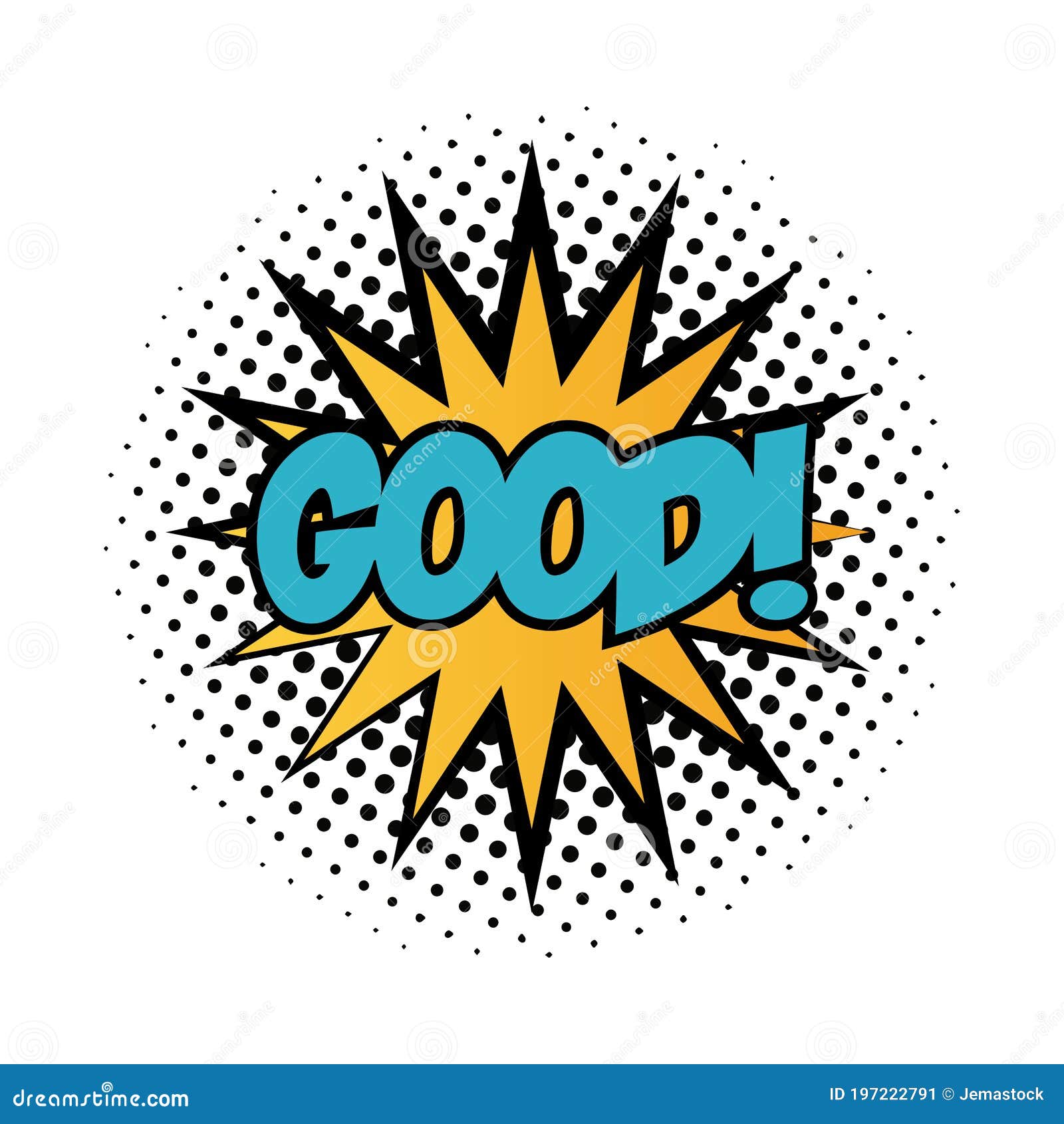 Expression Splash with Good Word Pop Art Fill Style Stock Vector ...