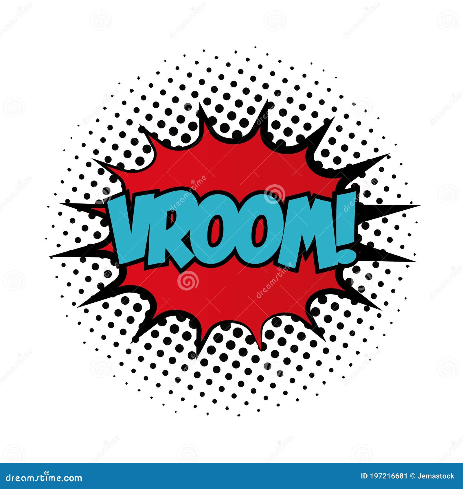 Cartoon Vroom Vector Illustration | CartoonDealer.com #84733988