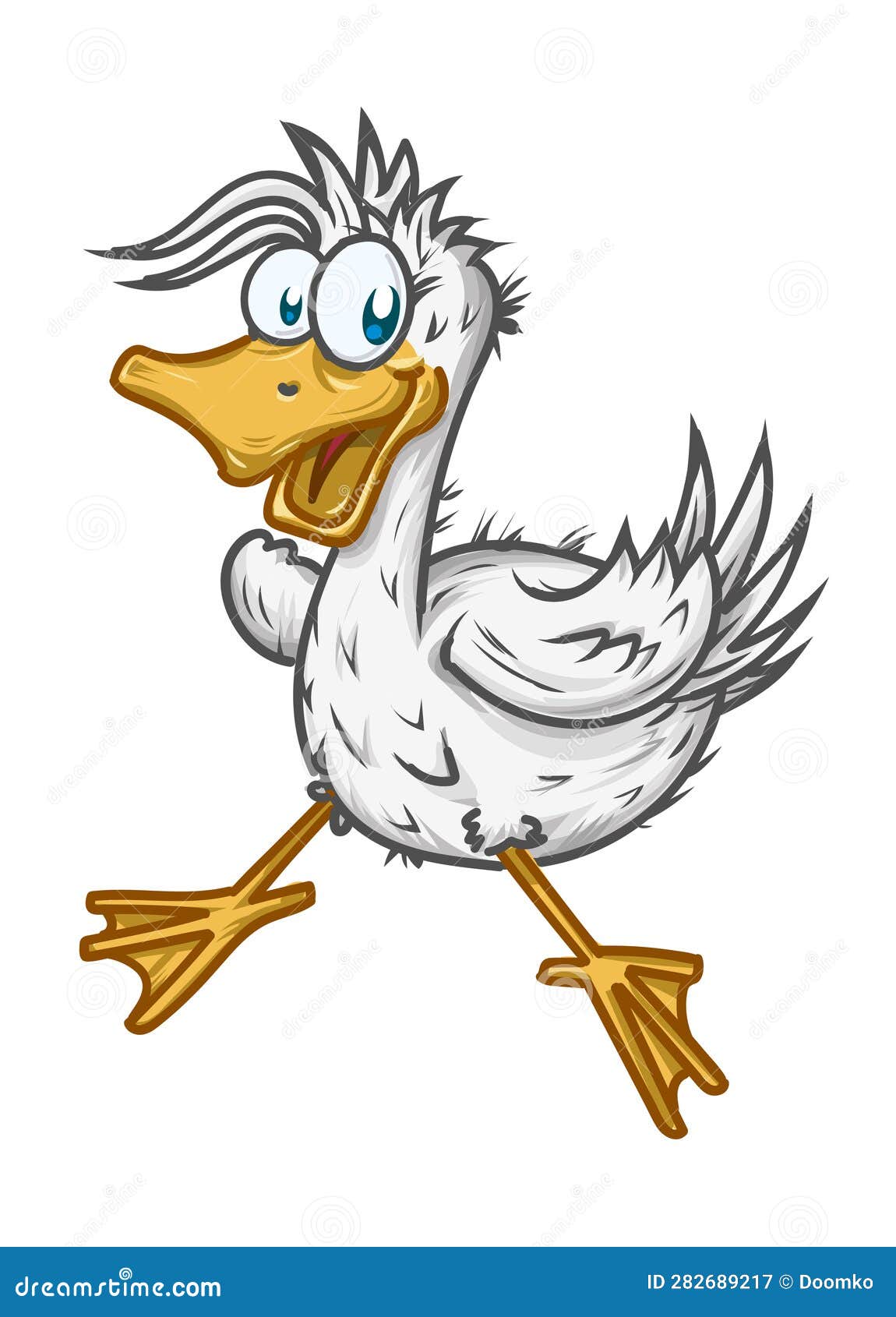 Expression of Surprise Cartoon Duck Mascot Stock Vector - Illustration ...