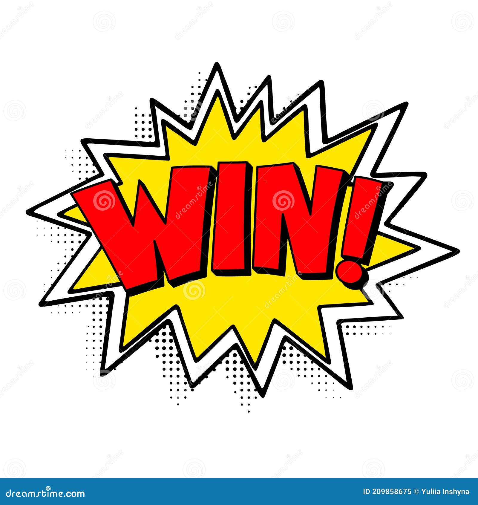 Expression text win stock vector. Illustration of prize - 209858675