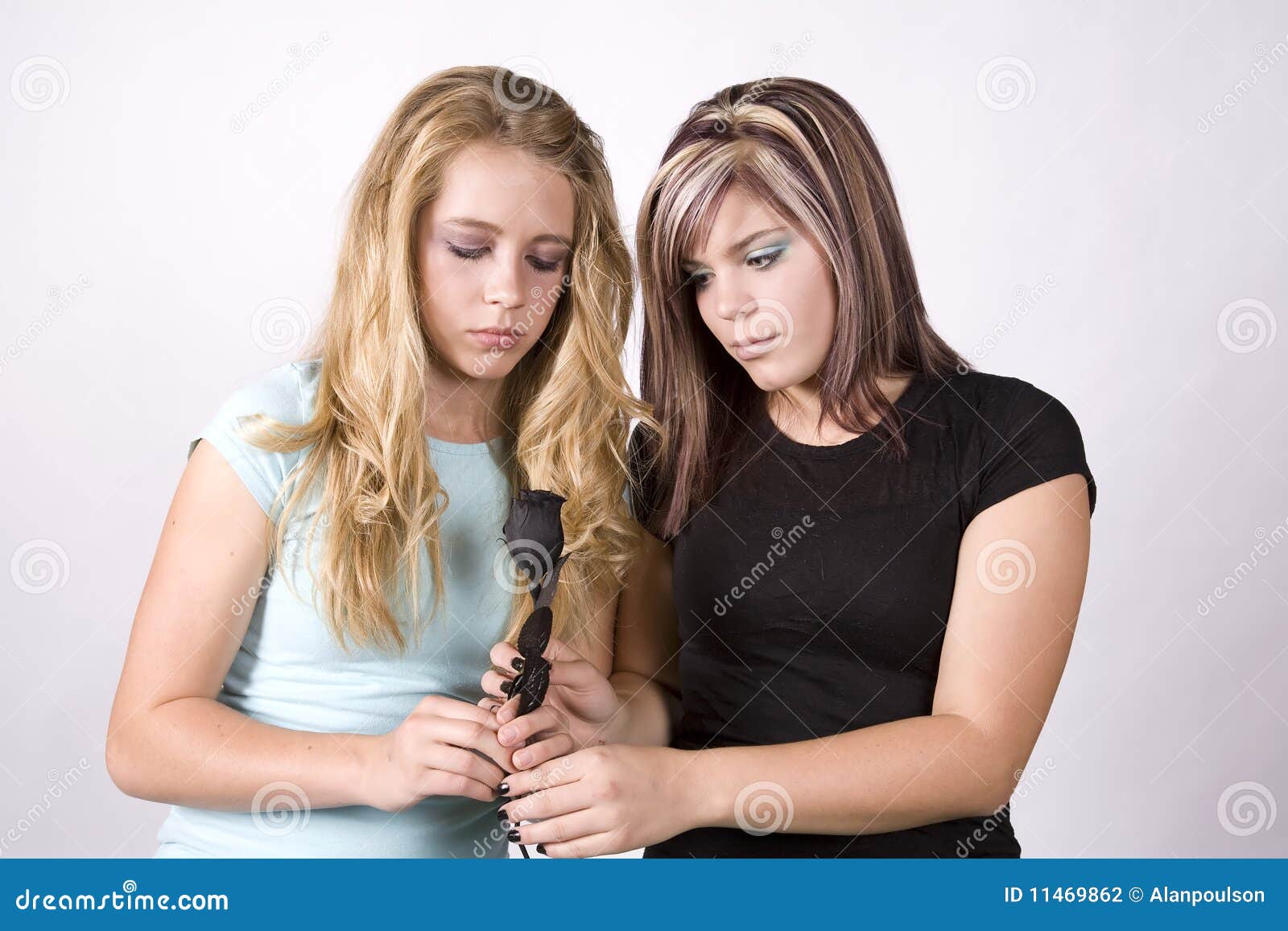Expression two girls sad stock photo. Image of beautiful - 11469862