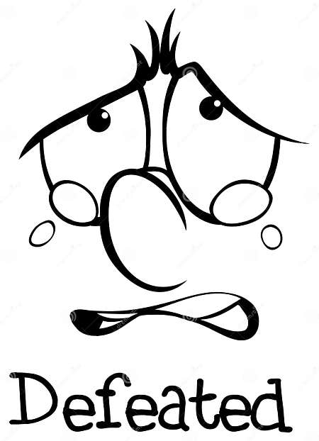 Expression Wordcard for Defeated Stock Vector - Illustration of clipart ...