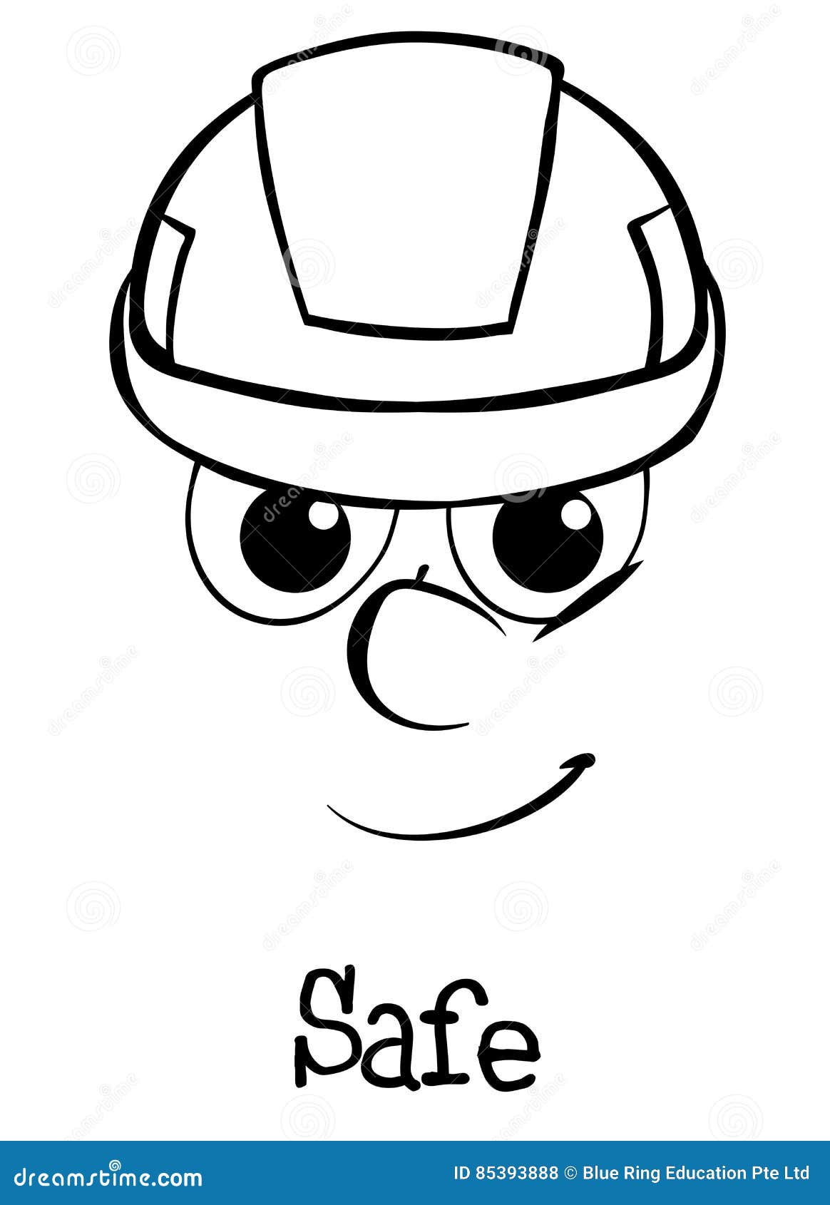 Expression Wordcard for Safe Stock Vector - Illustration of drawing ...