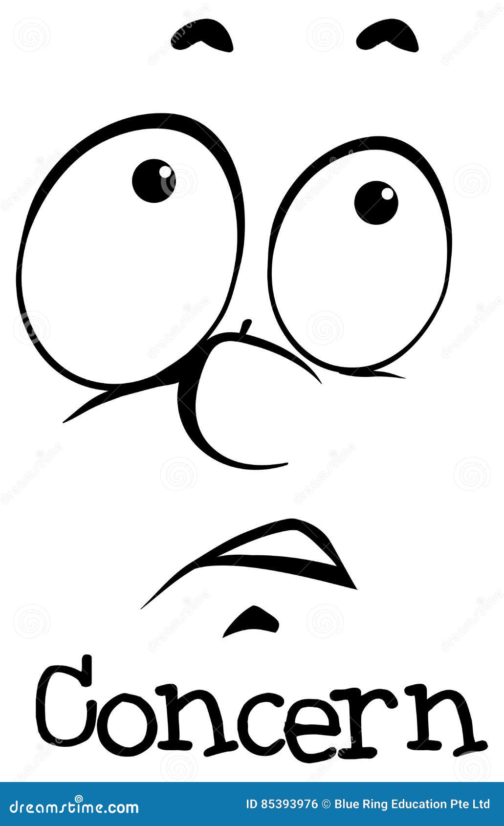 Expression Wordcard for Word Concern Stock Vector - Illustration of ...