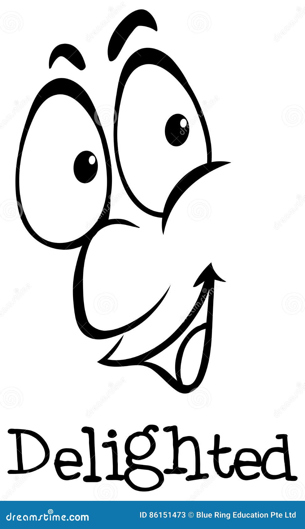 Wordcard For Happy And Sad Antonyms And Opposites. Cartoon Characters ...