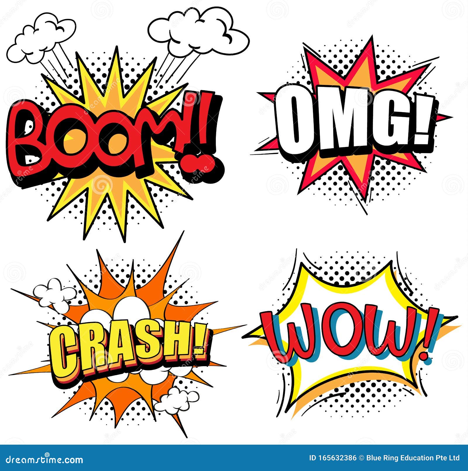 Expression Words Design for Four Words Stock Illustration ...