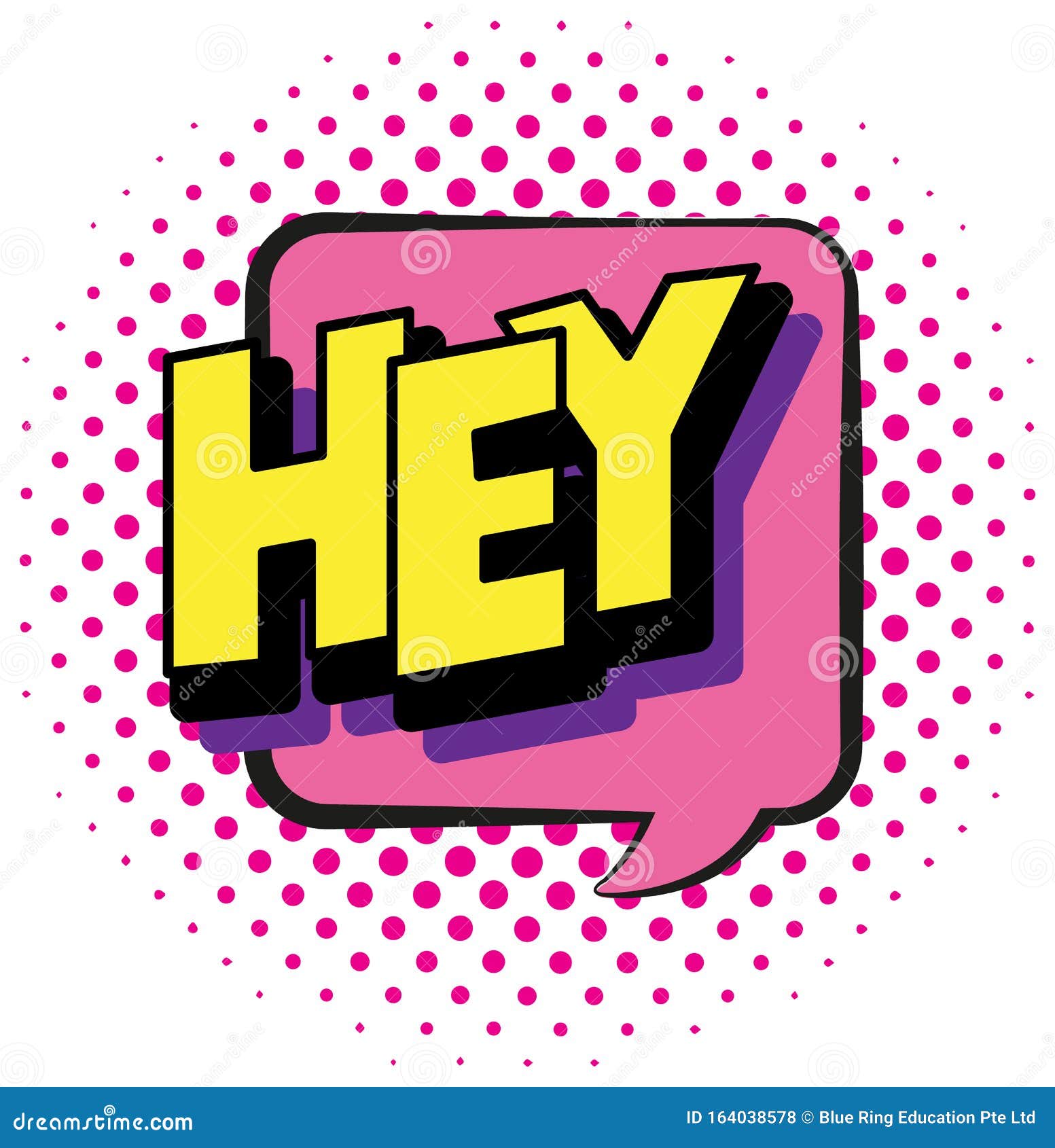 Expression Words Design for Hey Stock Vector - Illustration of font ...