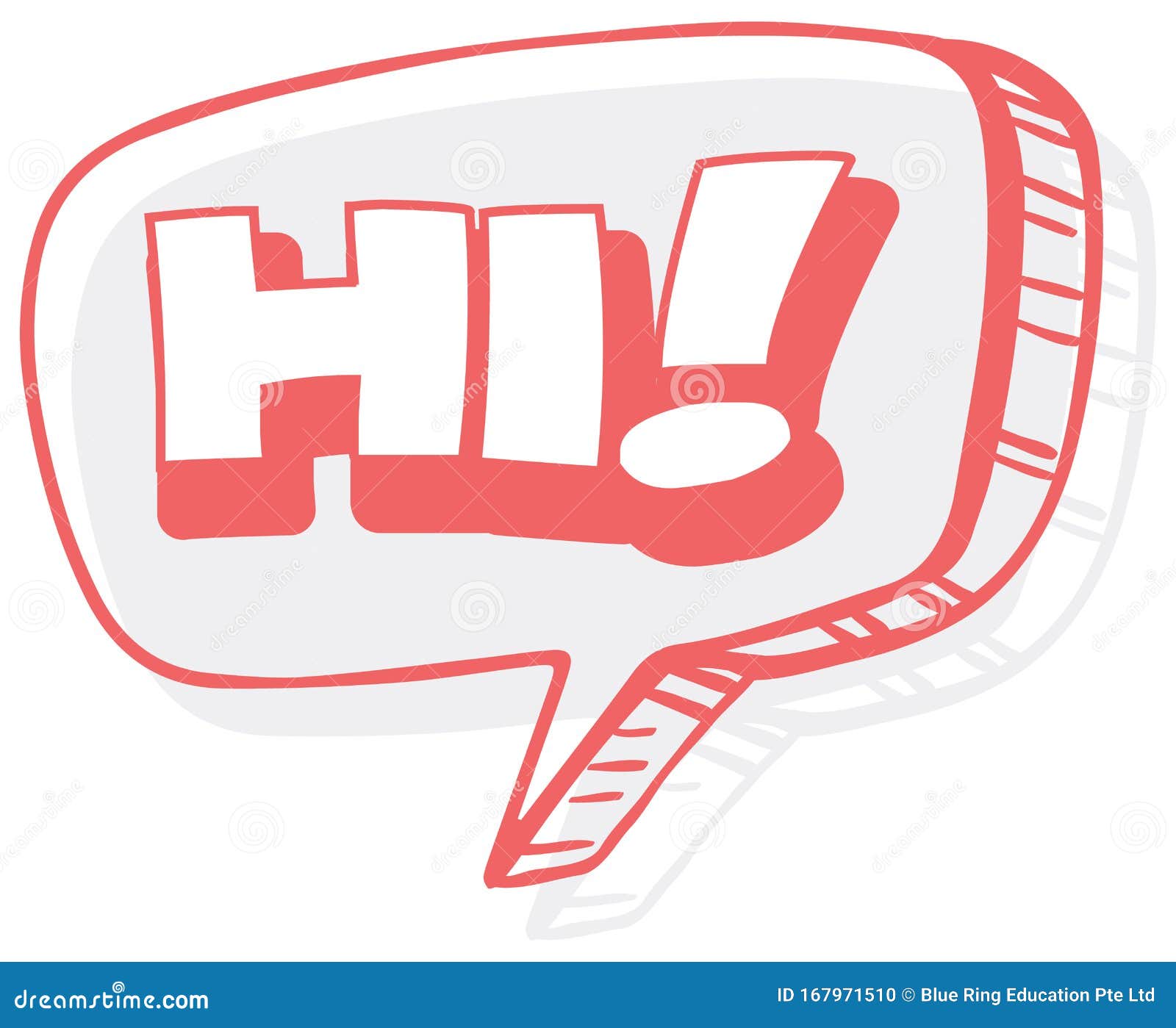 Expression Words Design for Hi Stock Vector - Illustration of clip ...