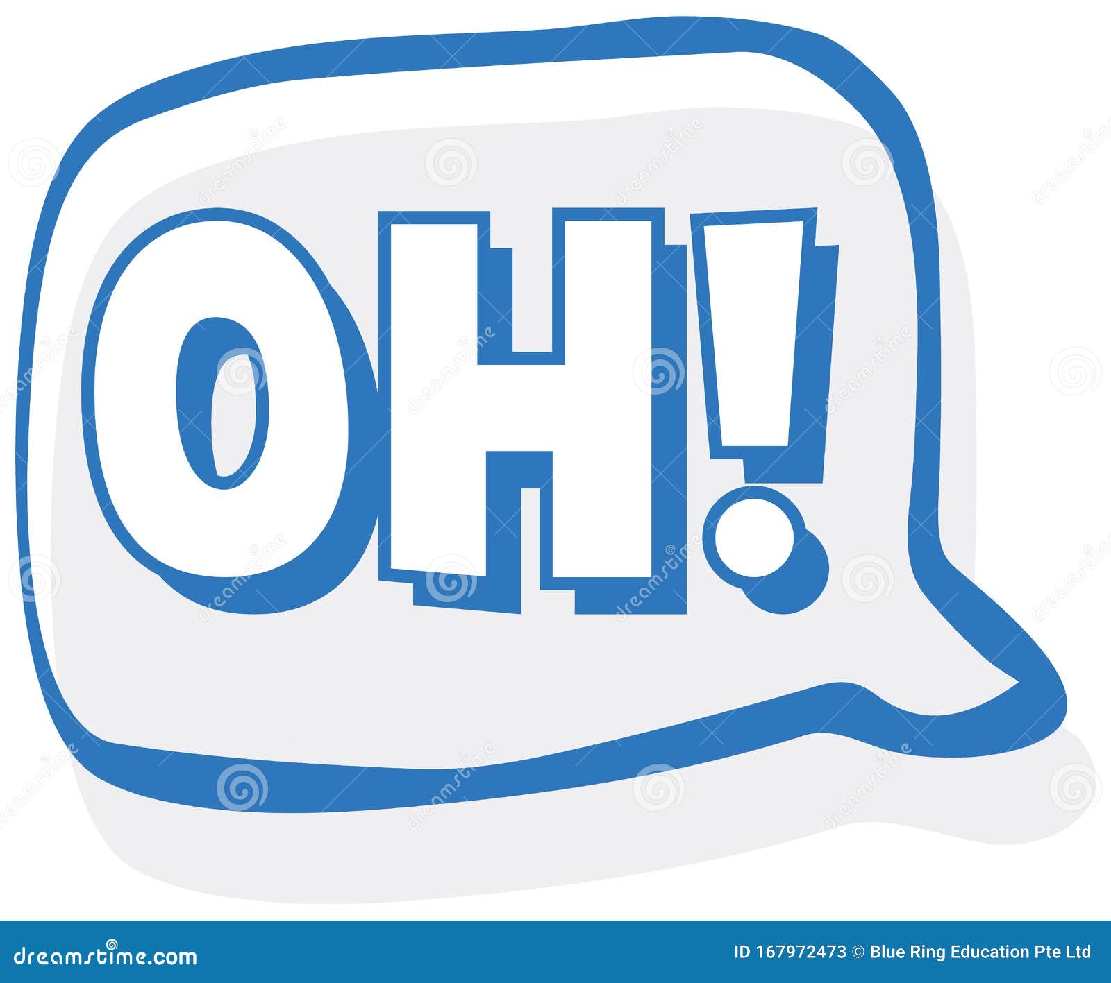 Expression Words Design for Oh Stock Vector - Illustration of sticker ...