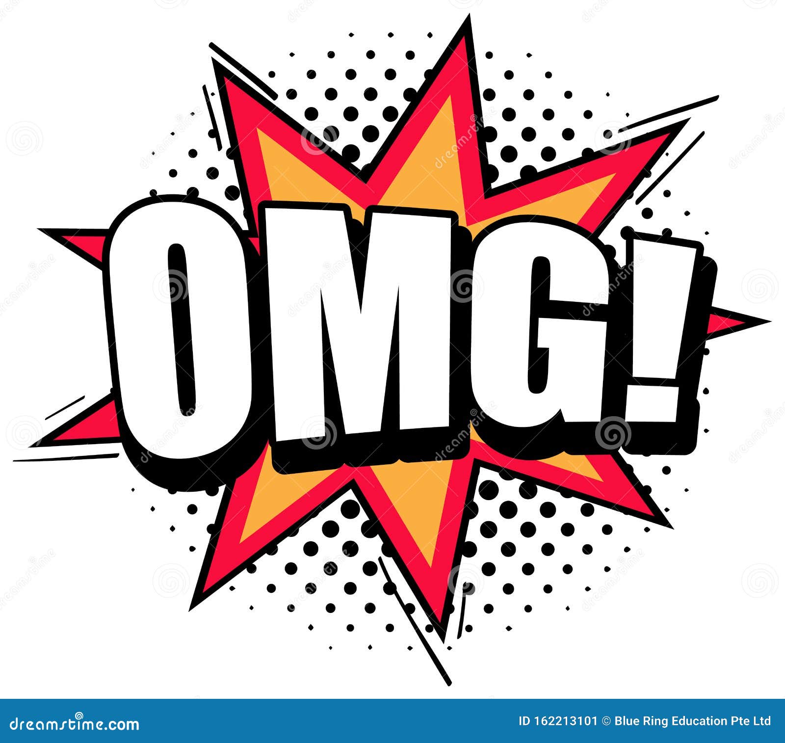 Expression Words Design for OMG Stock Vector - Illustration of graphic ...