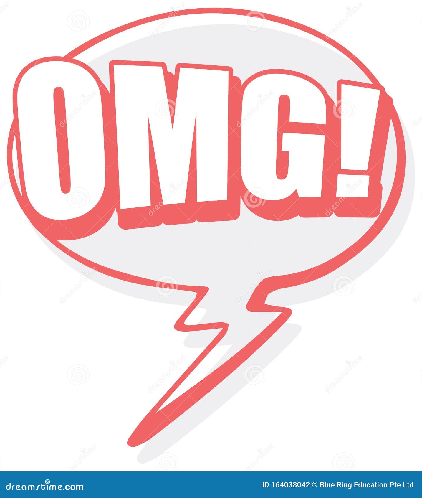 Expression Words Design for OMG Stock Vector - Illustration of adhesive ...