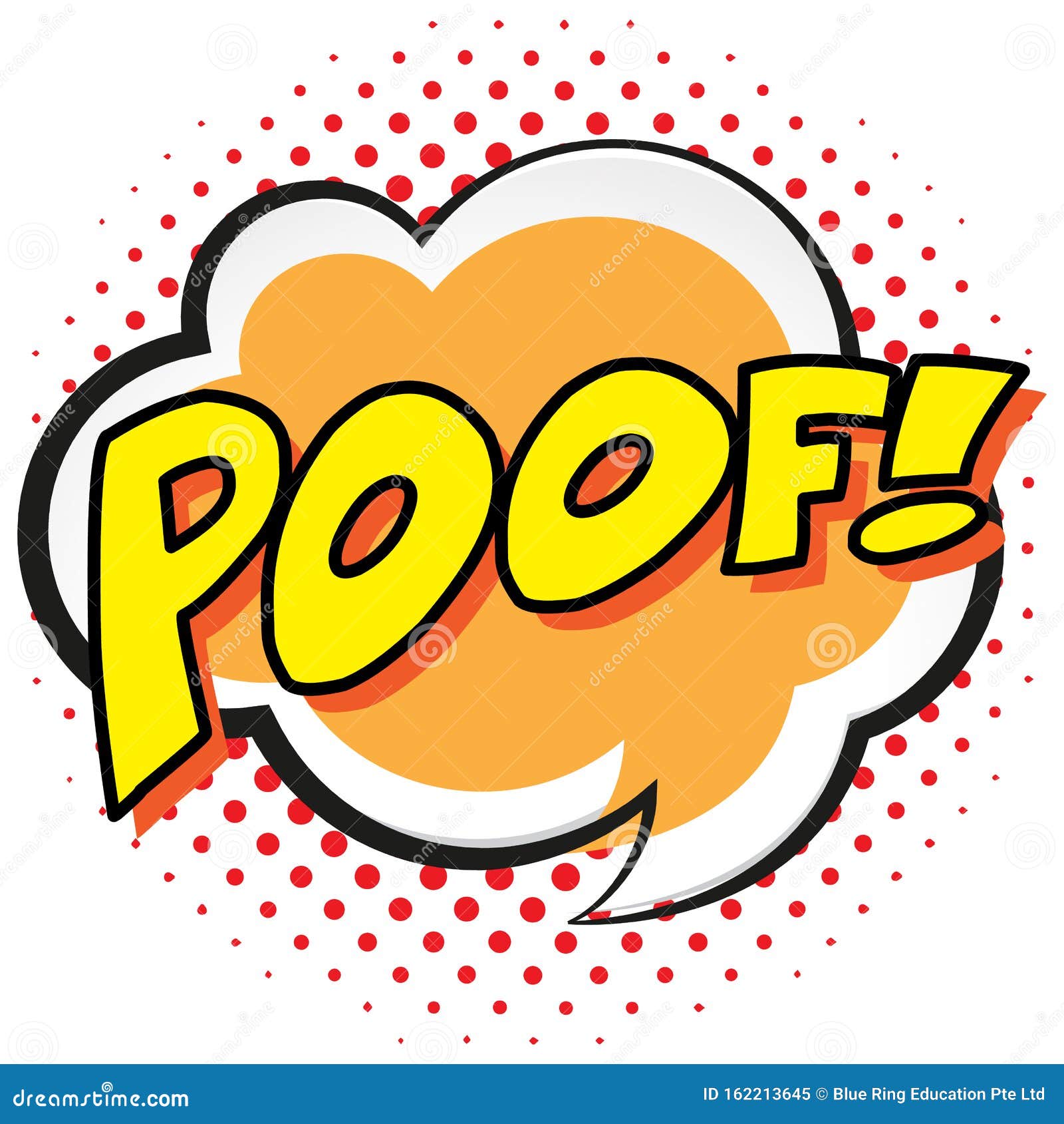 Expression Words Design for Poof Stock Vector - Illustration of text ...