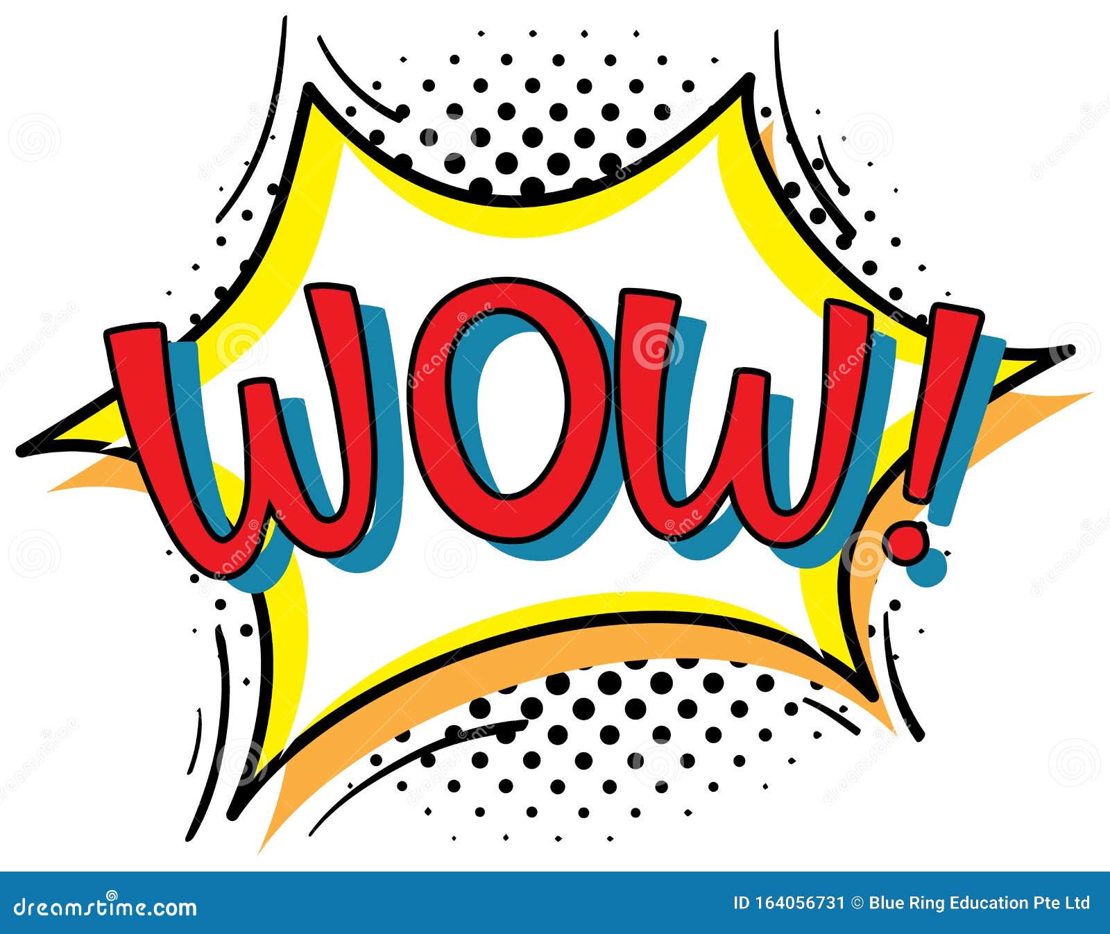 Expression Words Design for Wow Stock Illustration - Illustration of ...