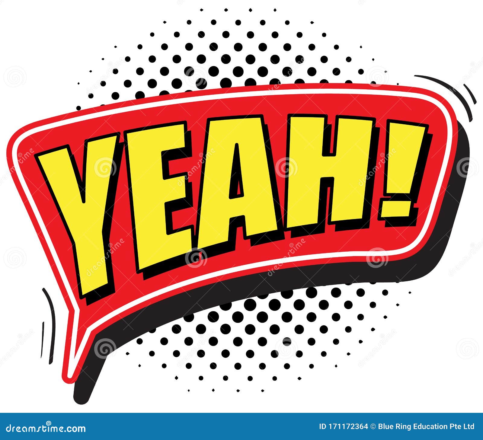 Expression Words Design for Yeah Stock Illustration - Illustration of ...