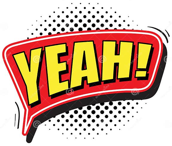 Expression Words Design for Yeah Stock Illustration - Illustration of ...