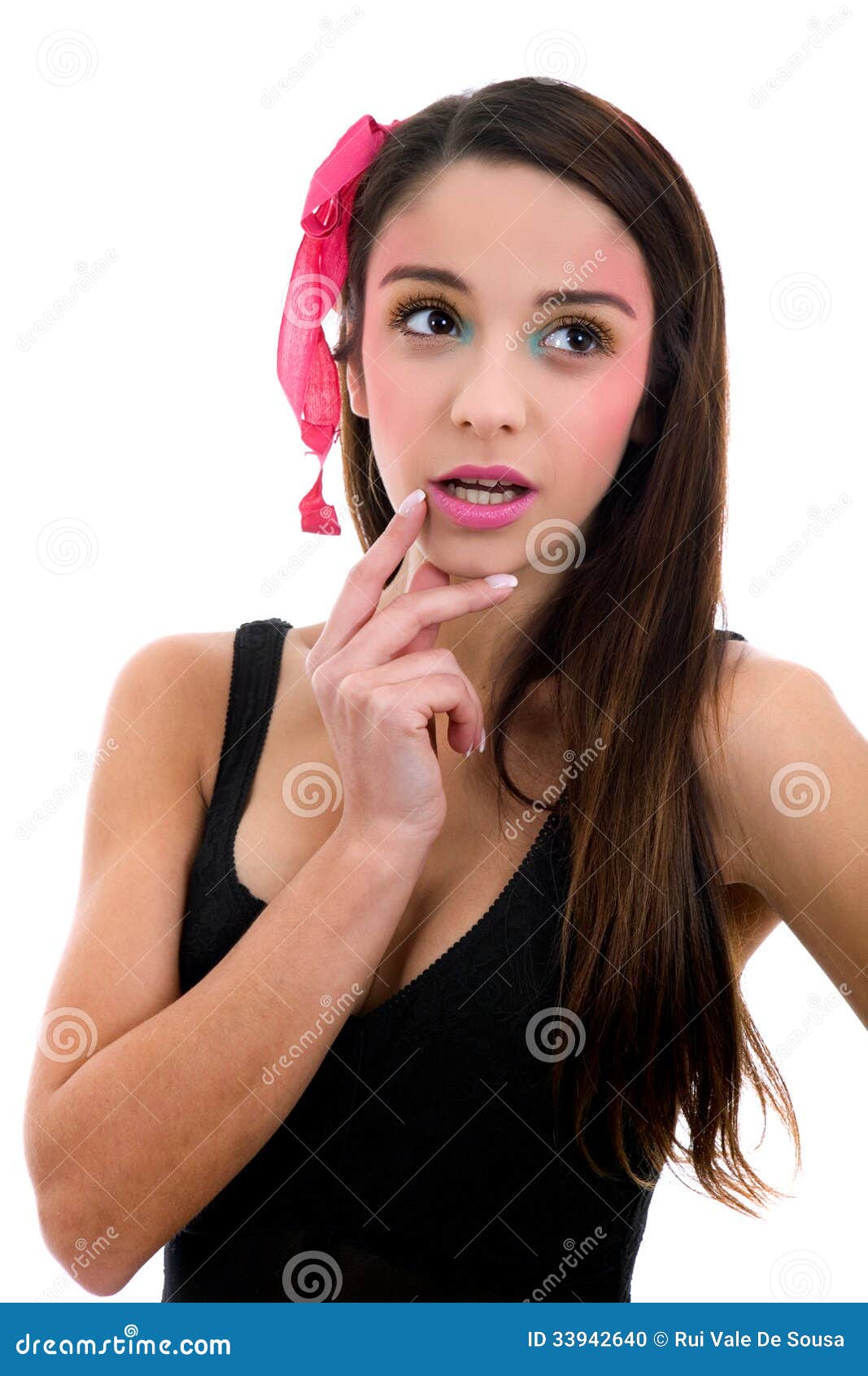 Expression stock photo. Image of isolated, looking, beauty - 33942640