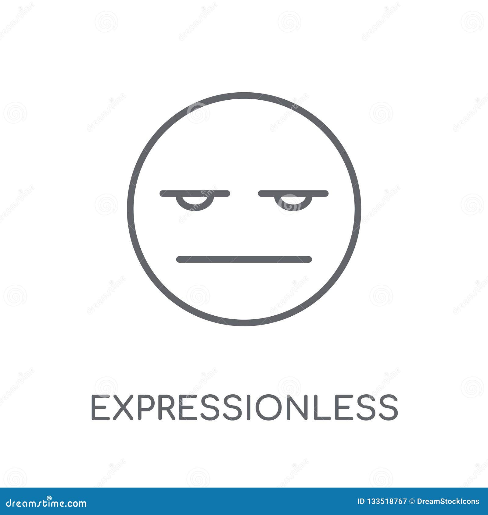 Expressionless Emoji Icon. Trendy Expressionless Emoji Logo Concept On ...