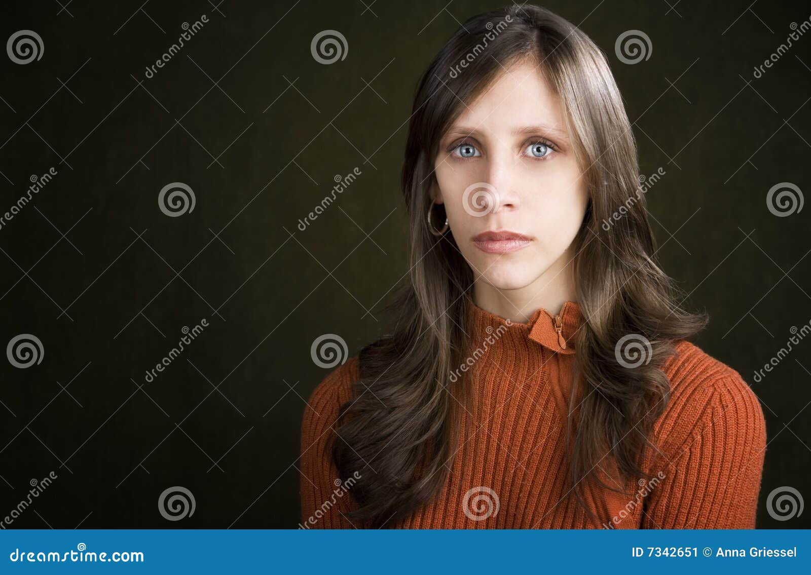 Expressionless Young Woman stock image. Image of lady - 7342651