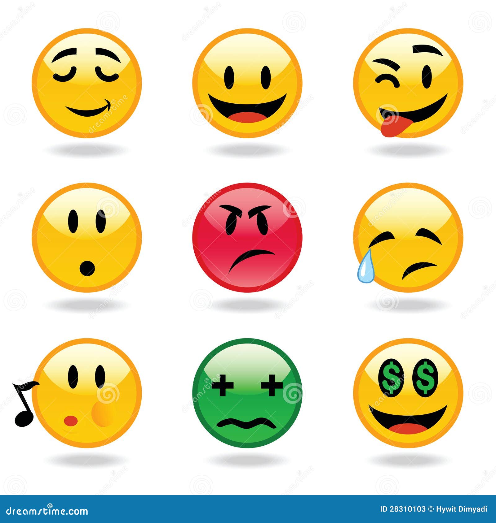 Expressions d'émoticônes illustration de vecteur. Illustration du riche ...