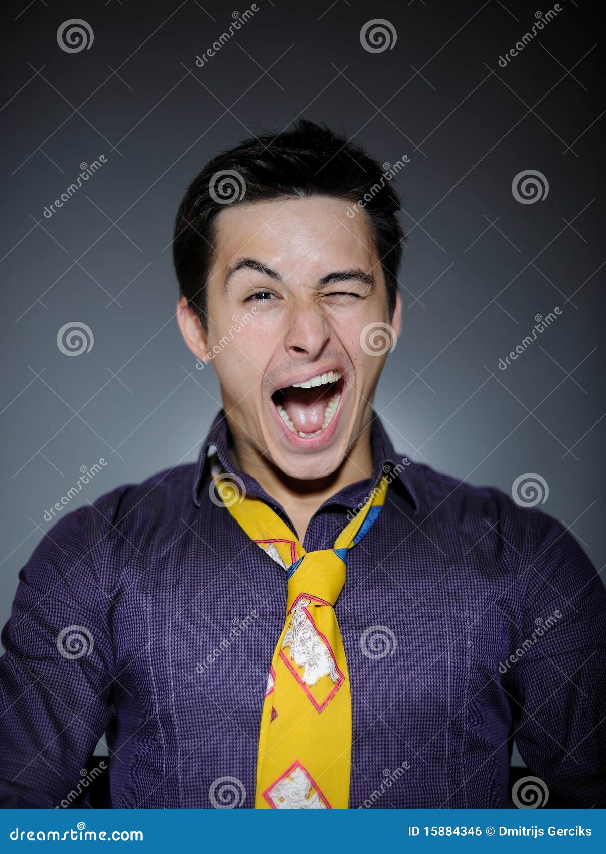 Expressions Man in Funny Shirt Laughing Stock Photo - Image of healthy ...