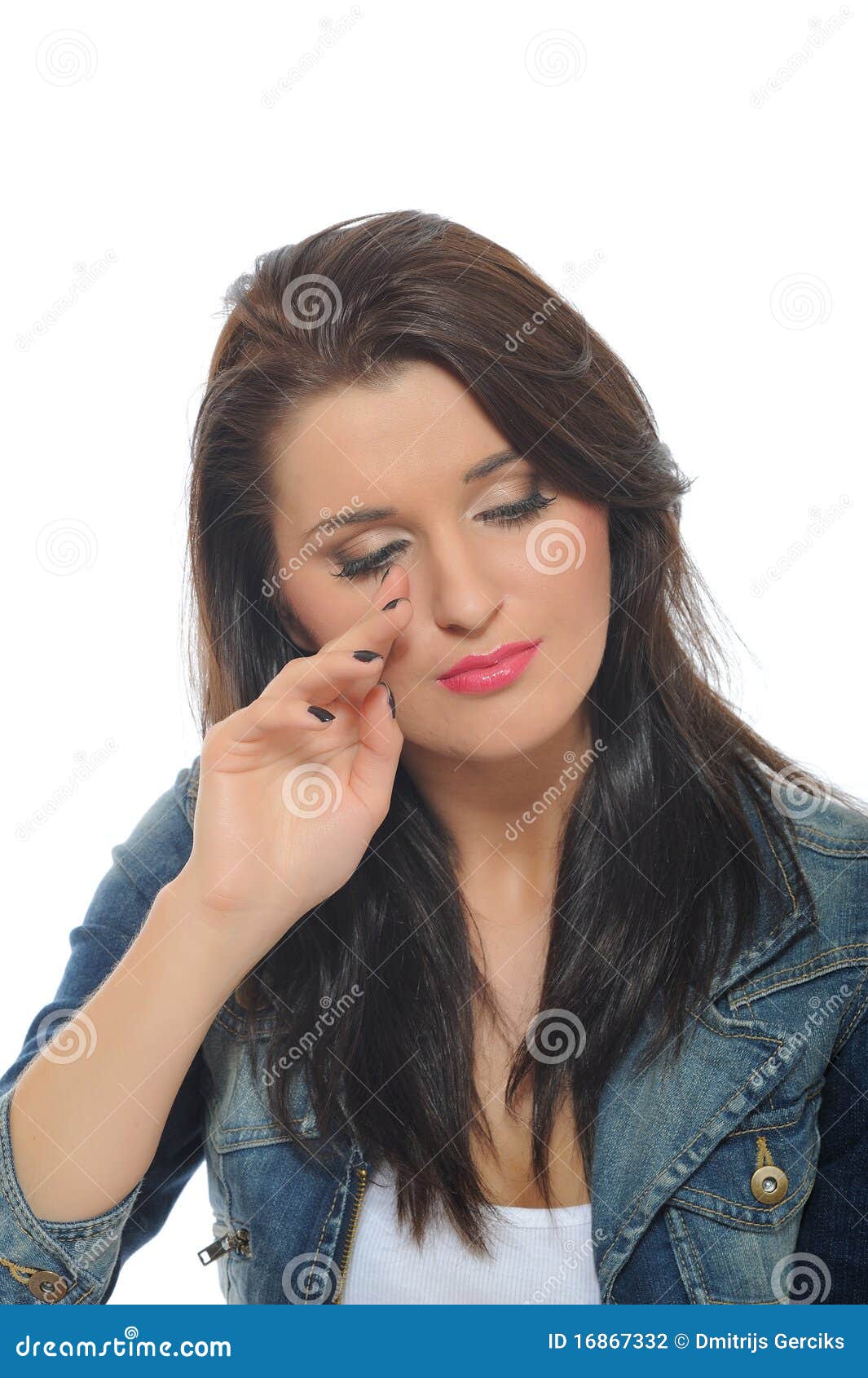 Expressions. Upset and Crying Pretty Woman Stock Photo - Image of ...