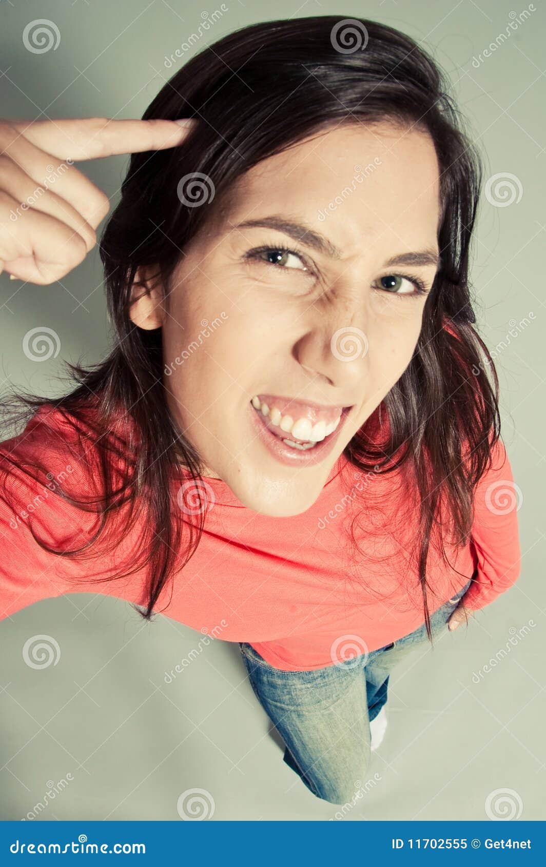 Expressions Young Lady Thinking Stock Image - Image of human, pretty ...