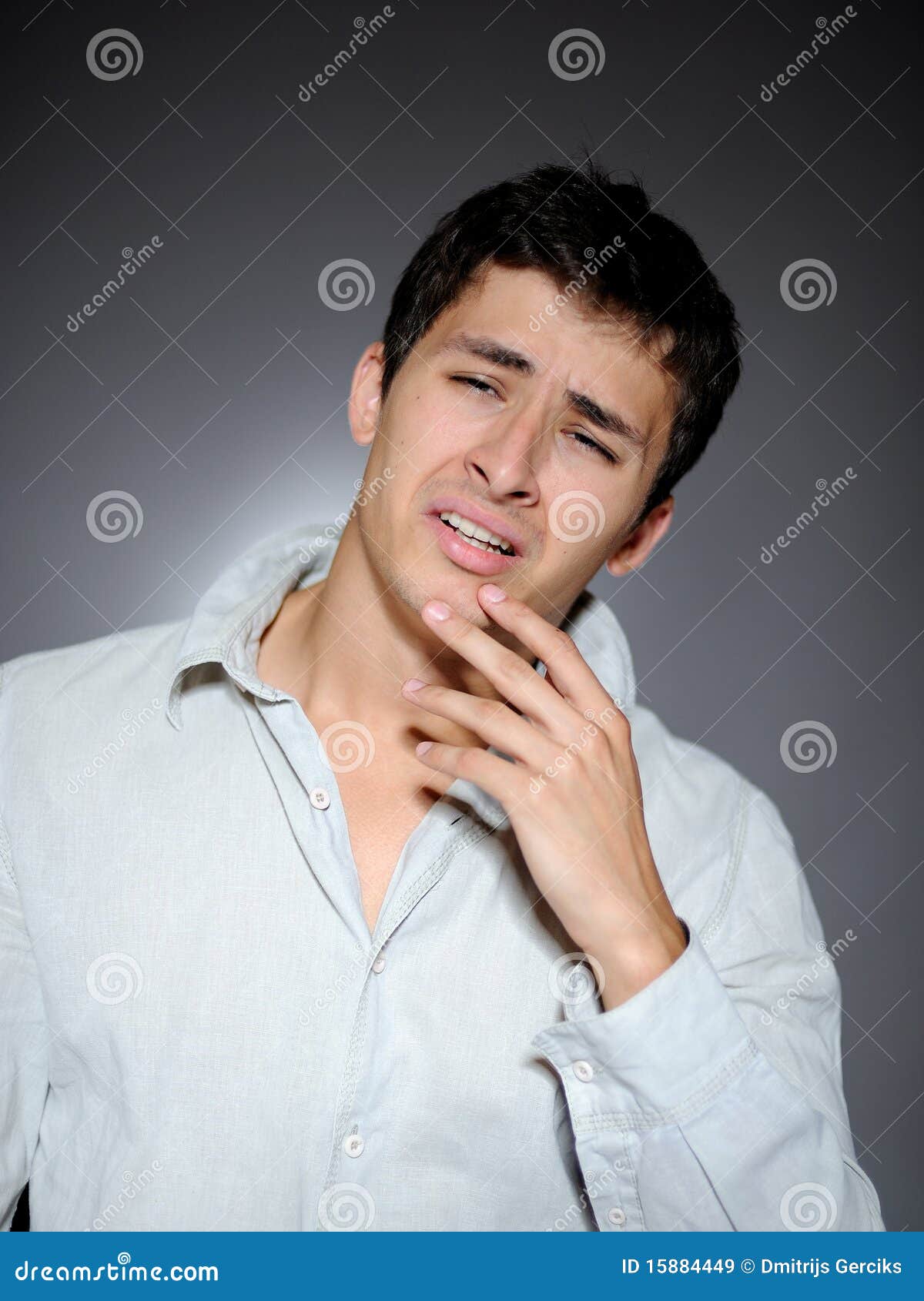 Expressions.young Man Feeling Fear and Crying Stock Image - Image of ...