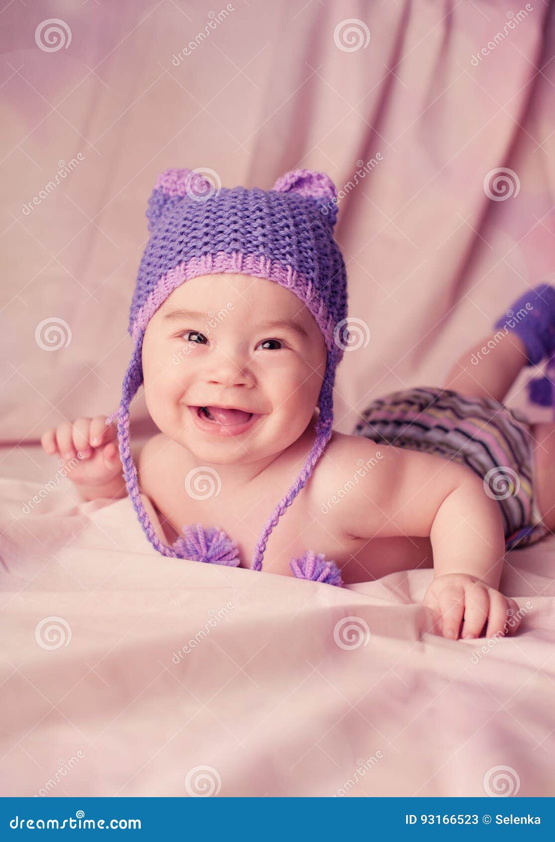Expressive Adorable Happy Baby Smiling Stock Image - Image of copy ...