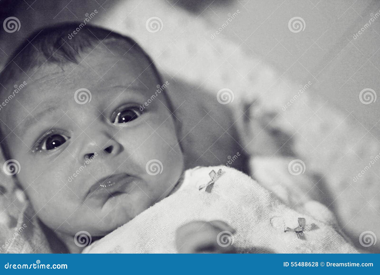 Expressive Baby Poking Out Lips Stock Photo - Image of disagreement ...
