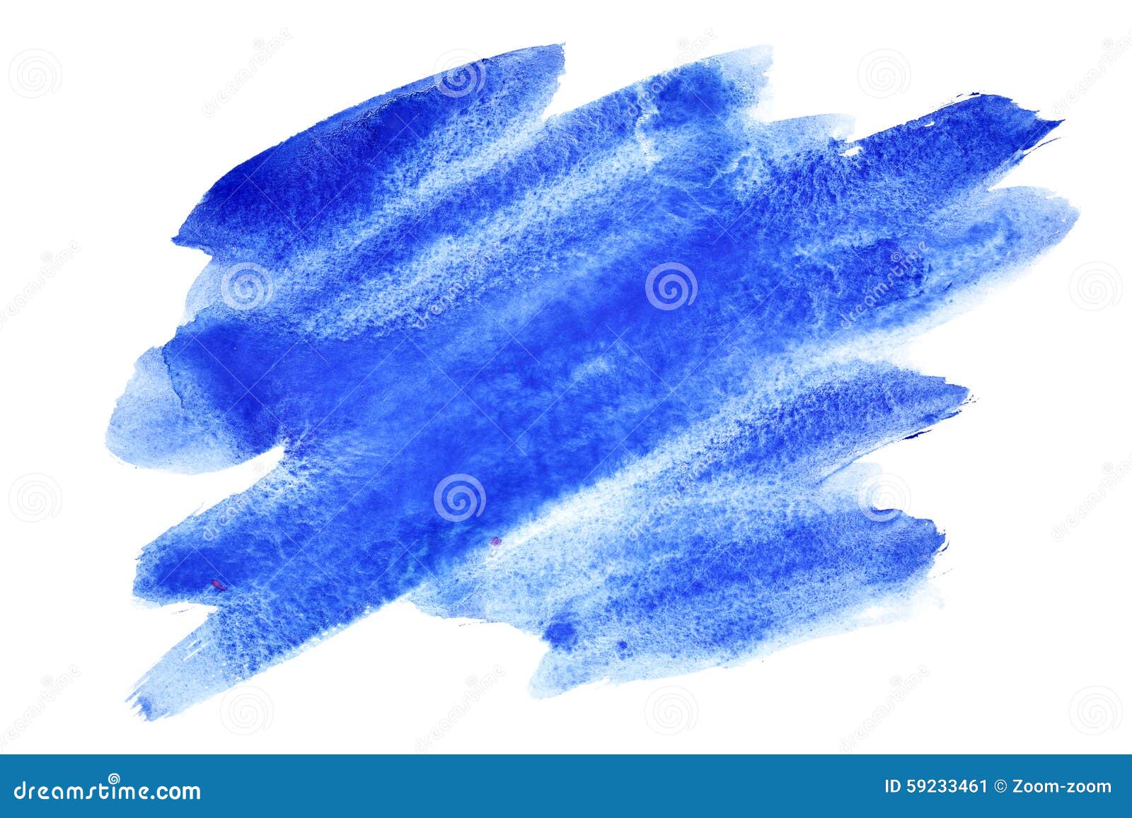 Expressive Blue Watercolor Brush Strokes Stock Illustration ...