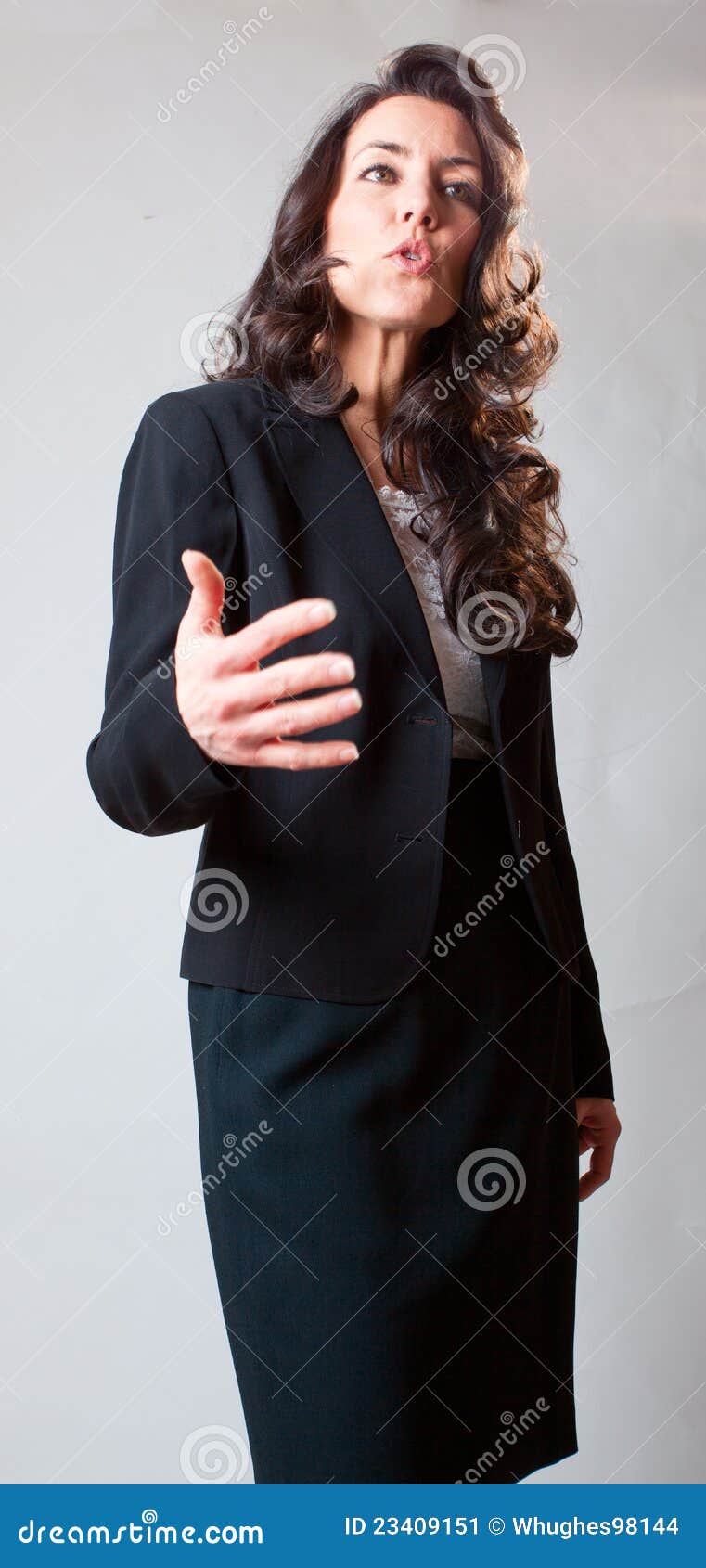 An Expressive Business Woman Explaining Stock Image - Image of ...