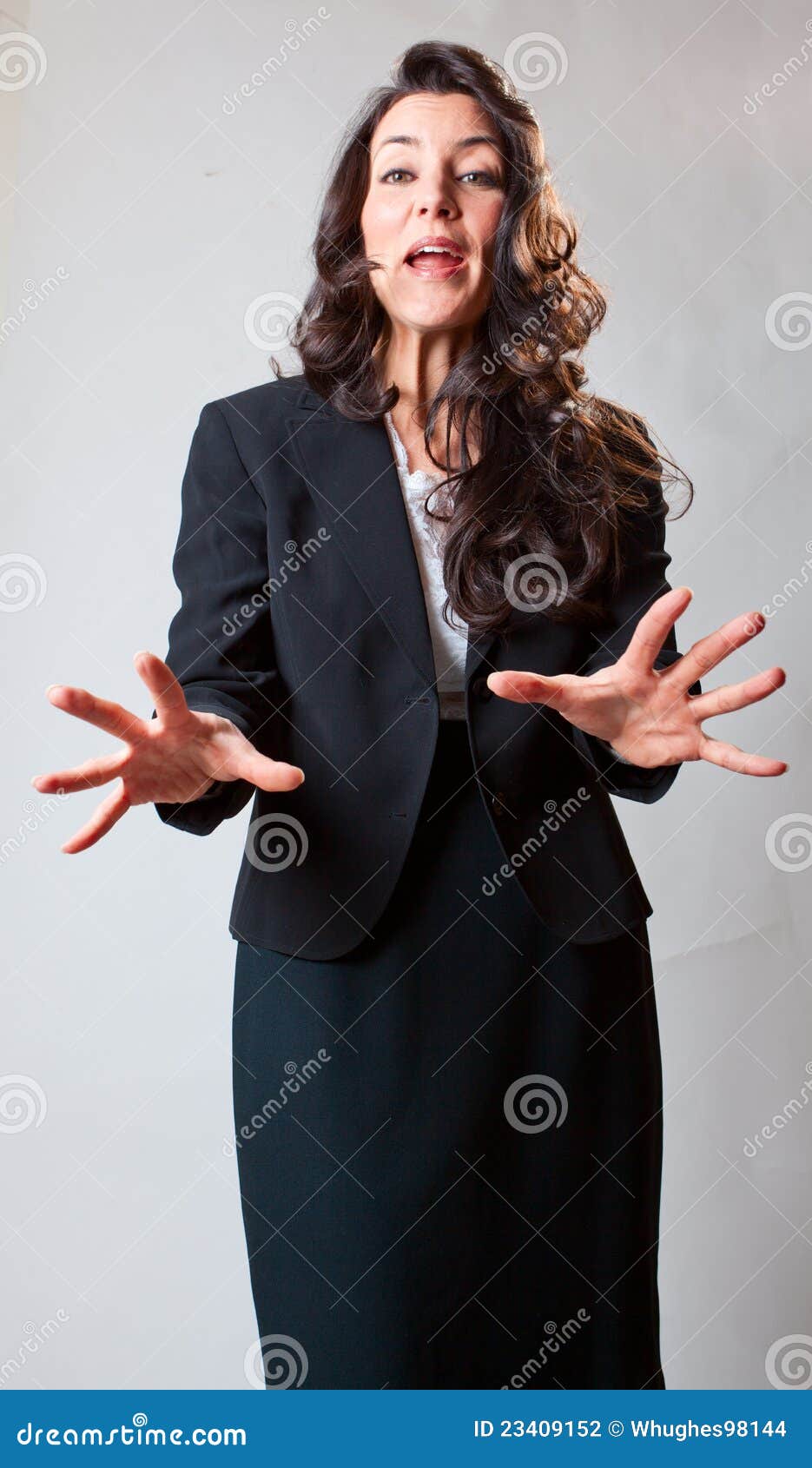 An Expressive Business Woman Explaining Stock Photo - Image of portrait ...