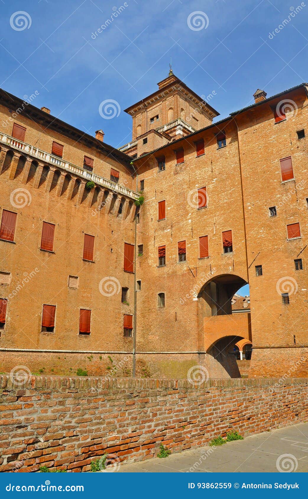 Expressive Castle in Ferrara, Italy Stock Image - Image of italy ...