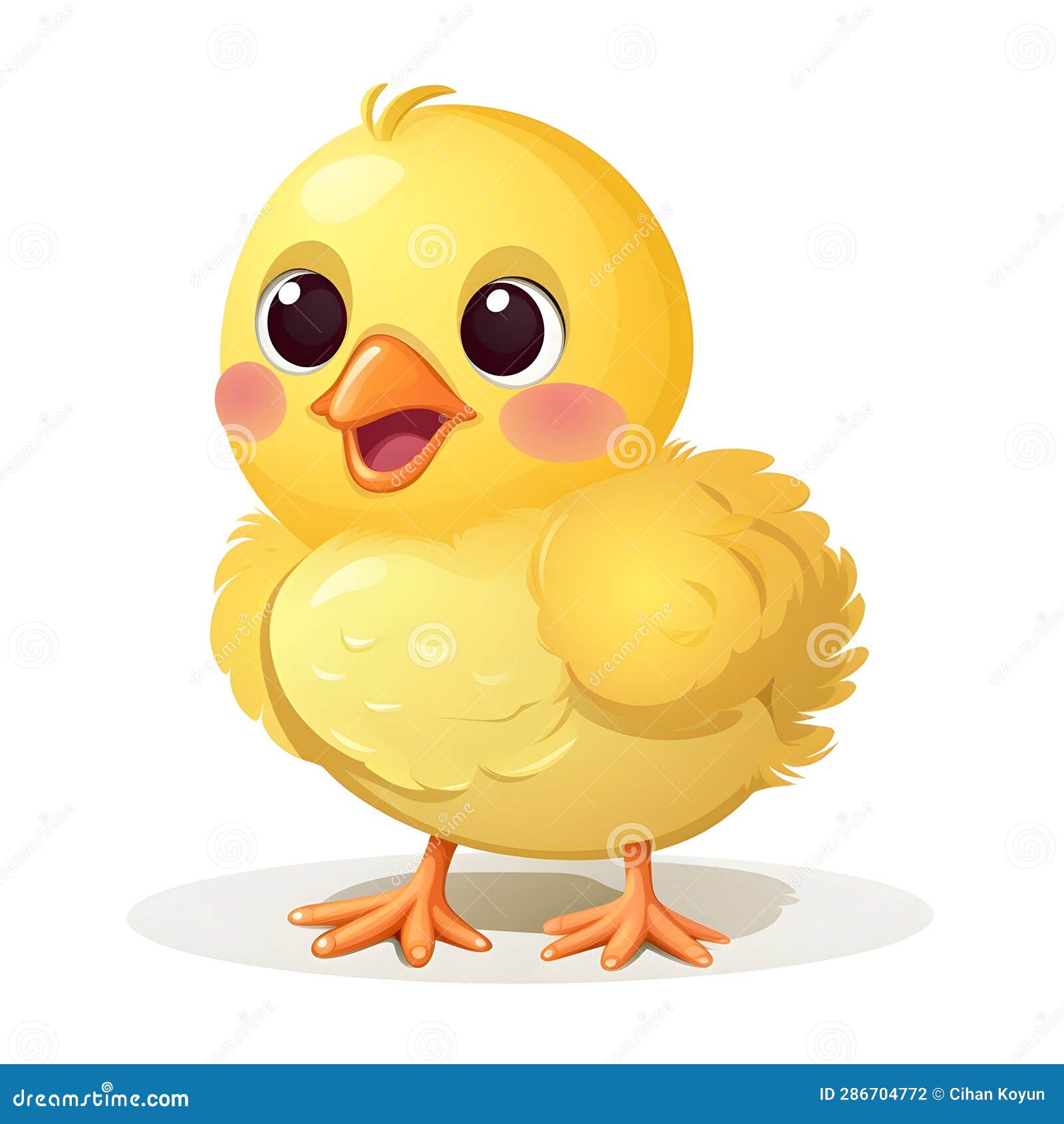 Expressive chick drawing stock photo. Image of clipart - 286704772