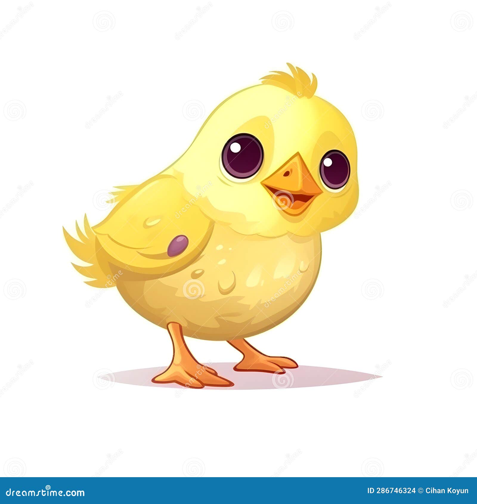 Expressive chick drawing stock illustration. Illustration of nursery ...