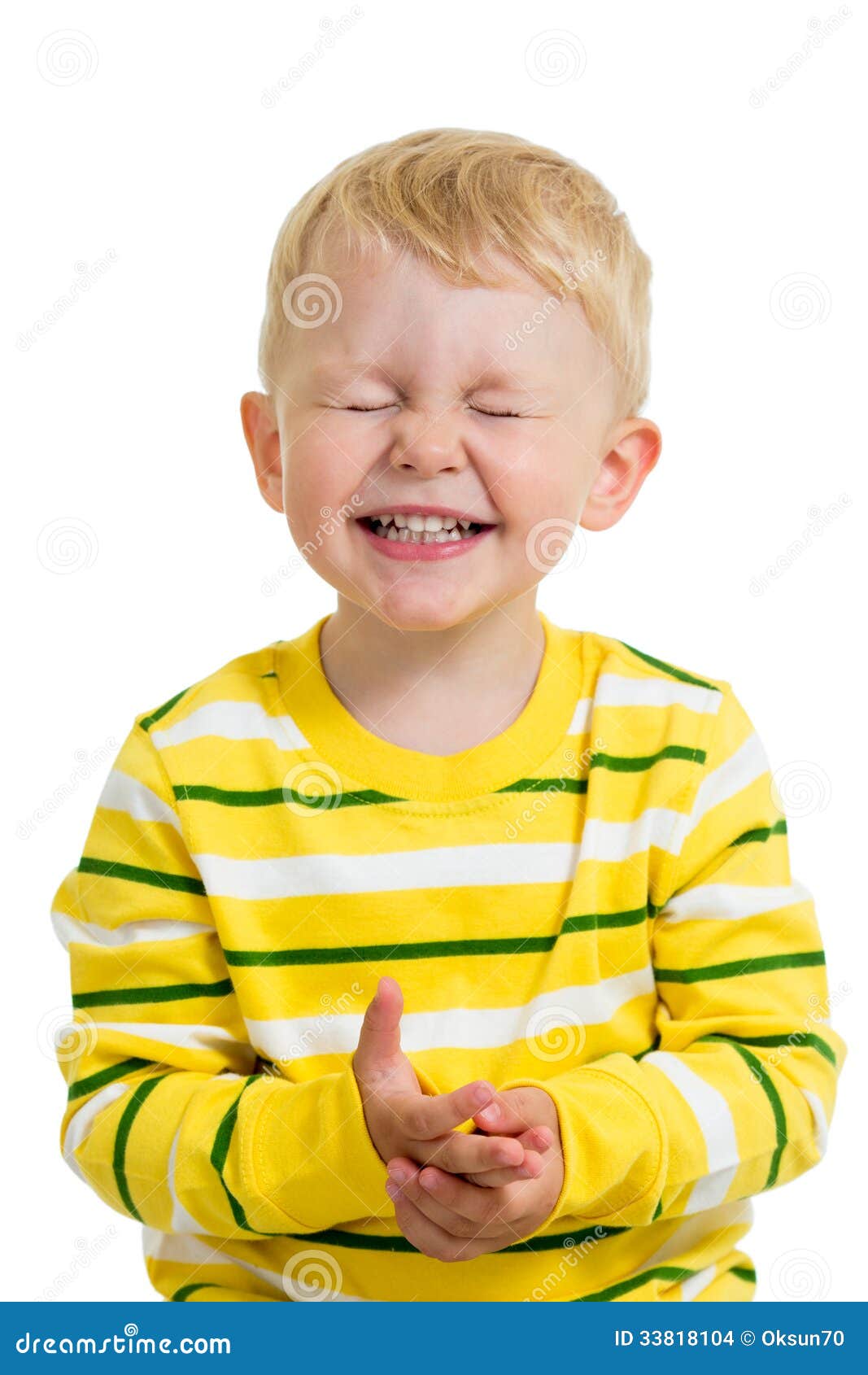 Expressive Child Boy Isolated Stock Photo - Image of closeup, blonde ...