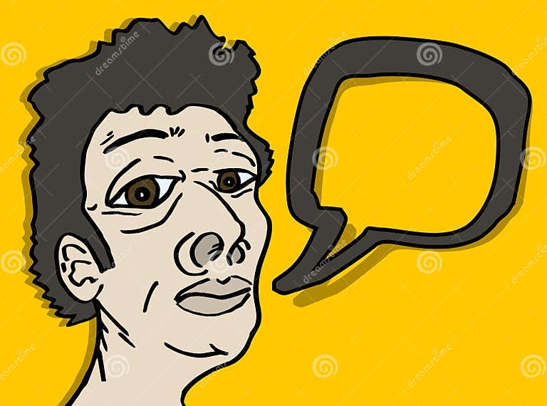 Expressive comic man stock vector. Illustration of nerd - 25072058