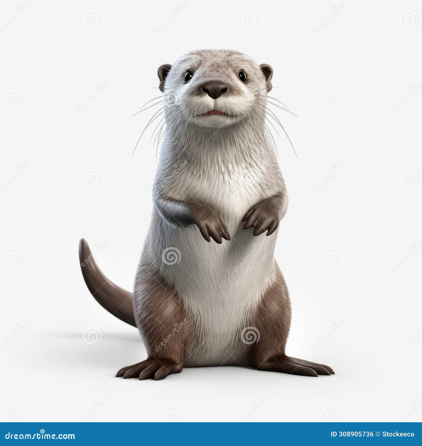 Expressive 3d Otter Model with Cel Shading - High-quality Uhd Image ...