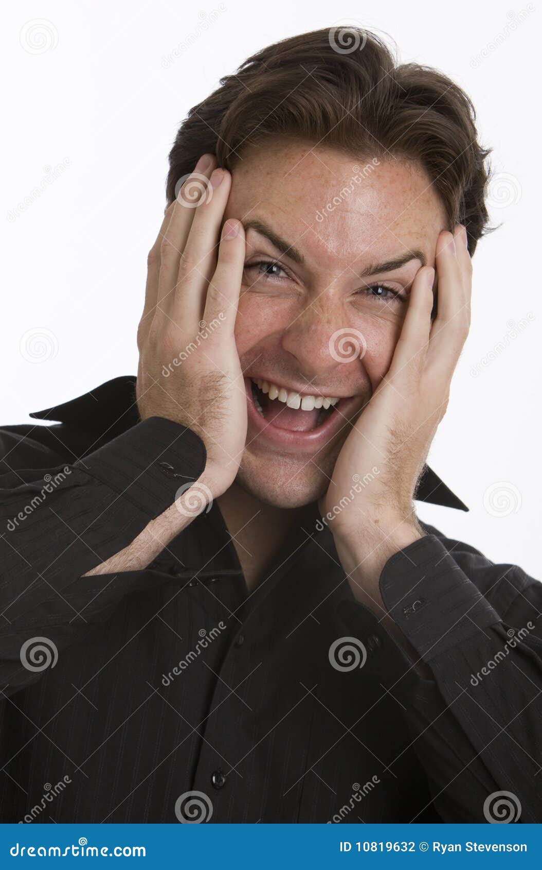 Expressive Face stock photo. Image of youth, white, studio - 10819632