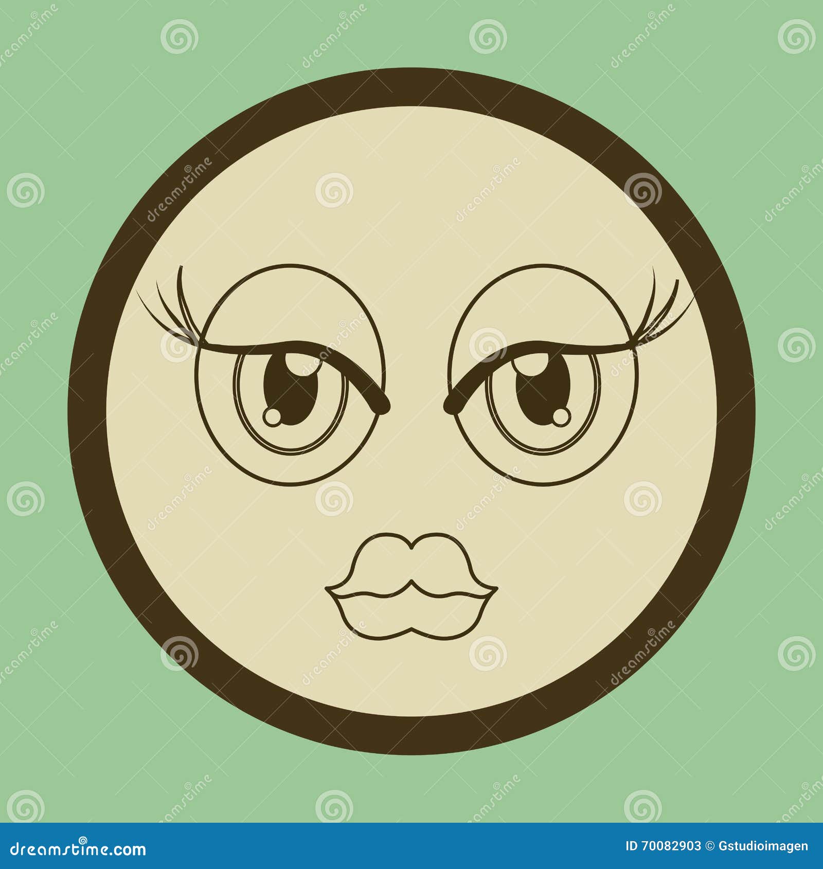 Expressive faces design stock illustration. Illustration of cute - 70082903