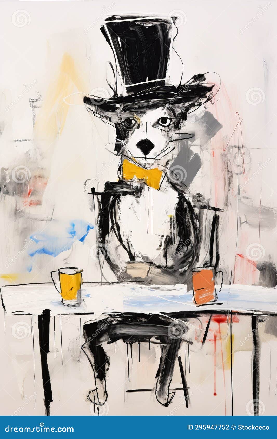 Expressive Figurative Abstraction: a Lively Tableau of a Dog with Top ... Expressive Figurative Abstraction: a Lively Tableau of a Dog with Top ...