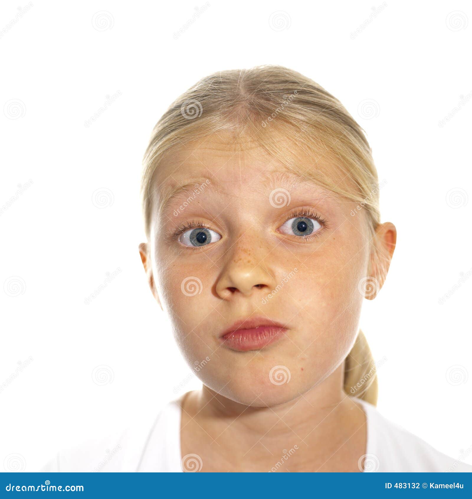 Expressive girl s face stock photo. Image of isolated, eyelash - 483132