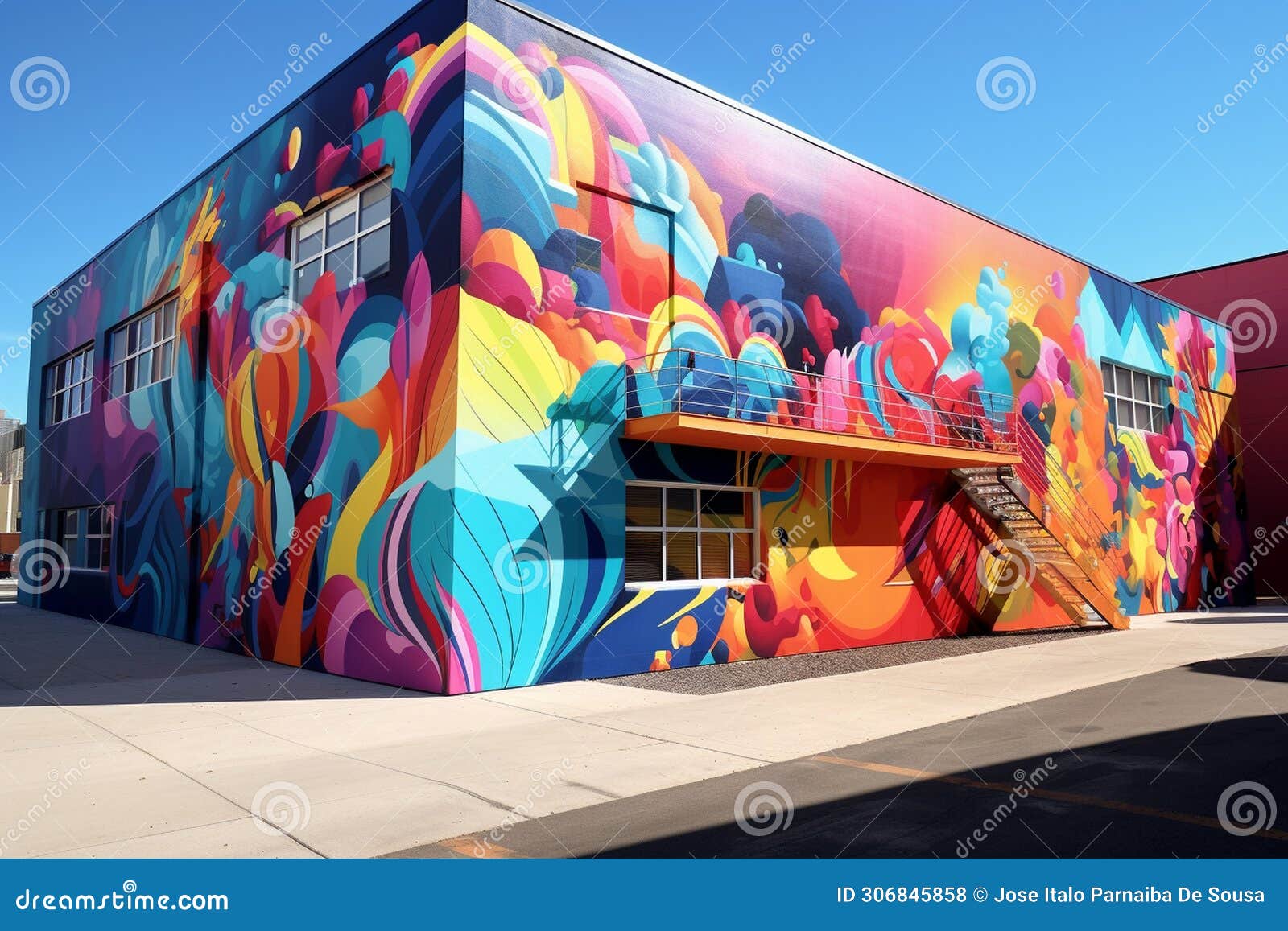 Expressive Graffiti Mural with Pride Colors. Generative Ai Stock ...