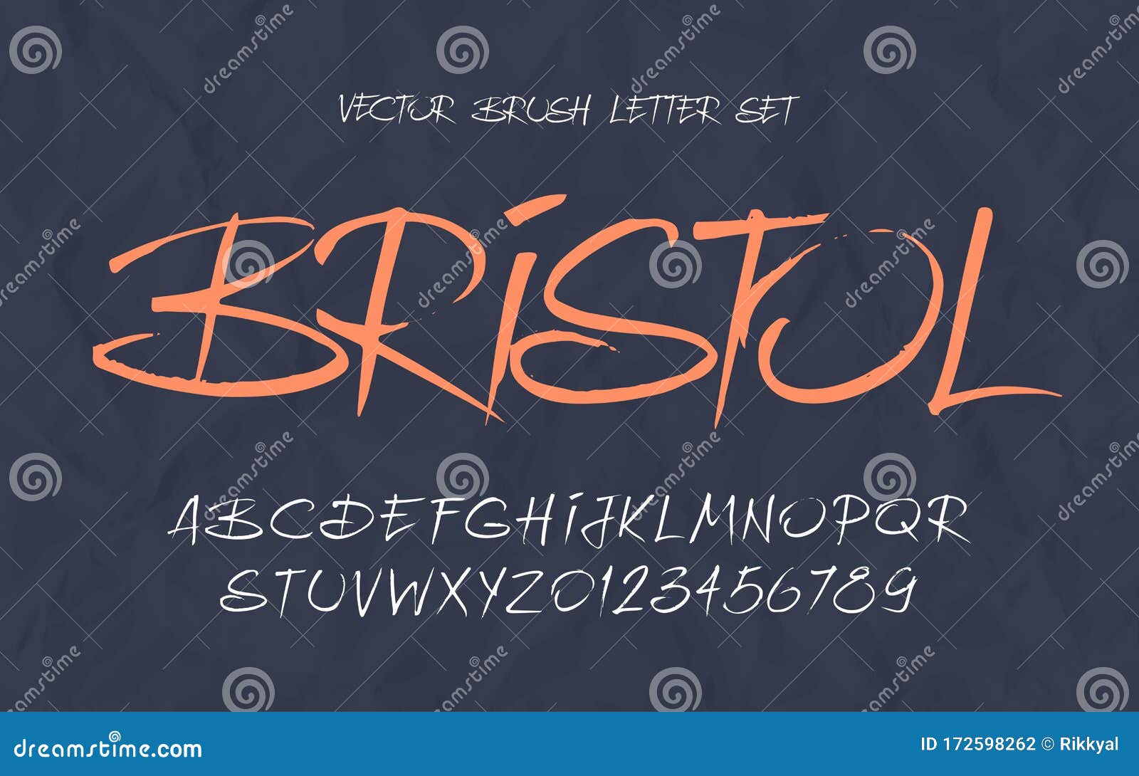 Expressive Handwritten Calligraphic Vector Brush Letter Set Stock ...